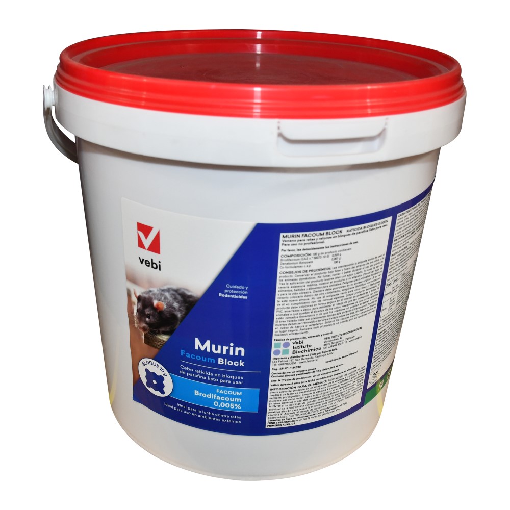 RATICIDA MURIN FACOUM BLOCK 10 GR - 5 KILOGRAMOS