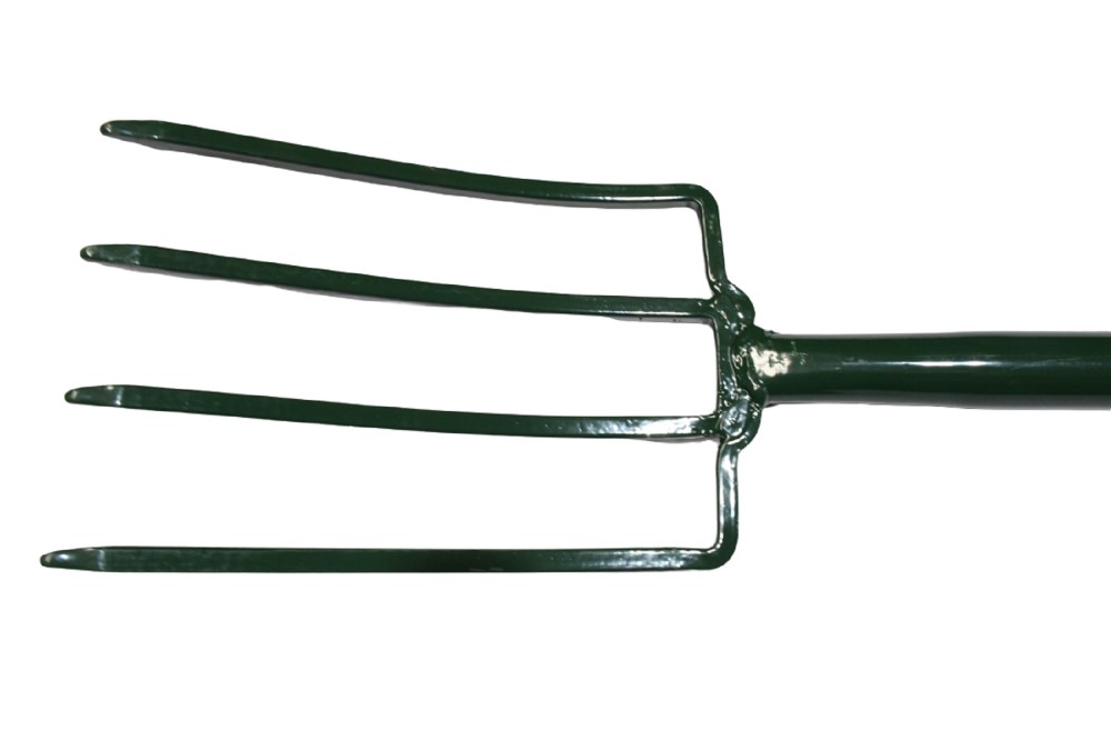 Horqueta laya 4 ganchos mango madera