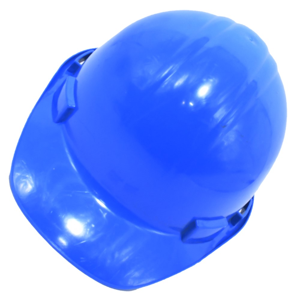 CASCO DE SEGURIDAD AZUL CON ARNES CINTA Y ROLLER