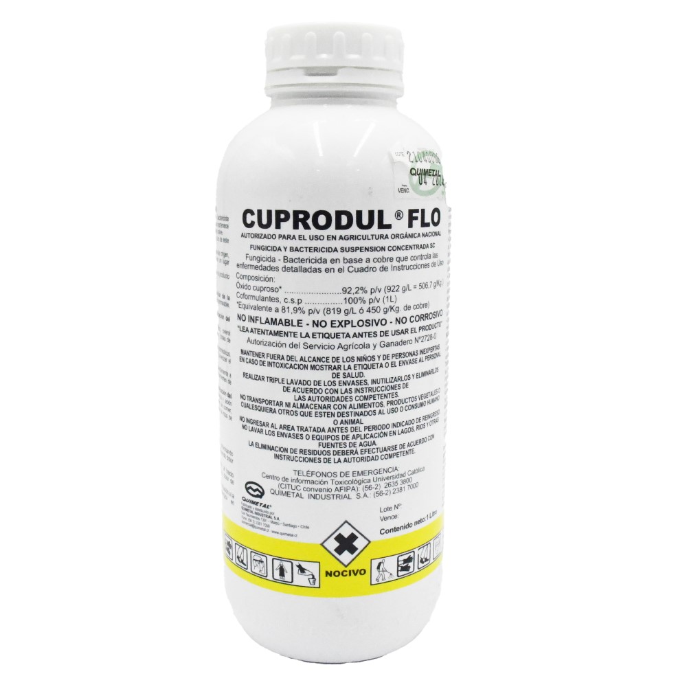 FUNGICIDA Y BACTERICIDA LIQUIDO CUPRODUL FLO 1 LITROS