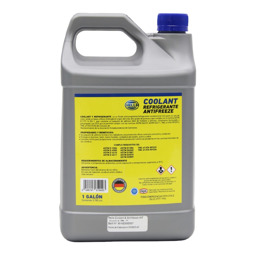 Coolant antifreeze -7°c galon 3.8lts