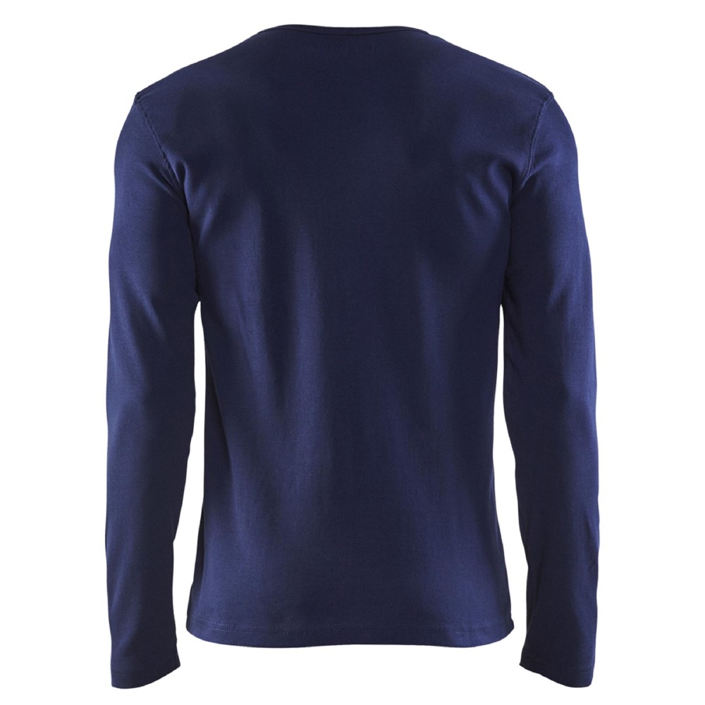 Polera polo manga larga azul talla l