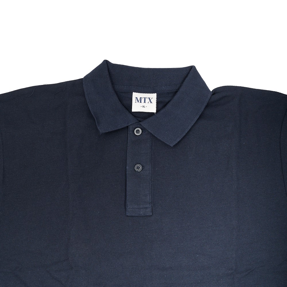 Polera pique azul manga corta talla xl