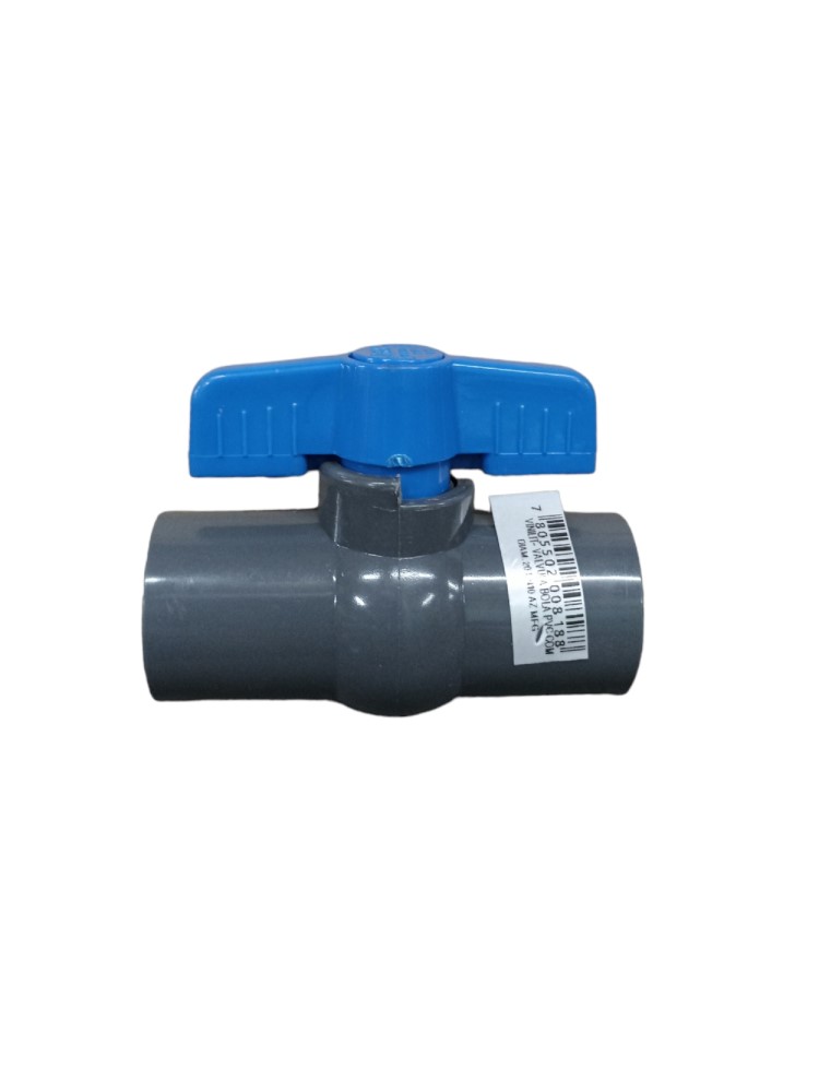 VALVULA BOLA PVC COMPACTA CEM/20MM AZUL PN10